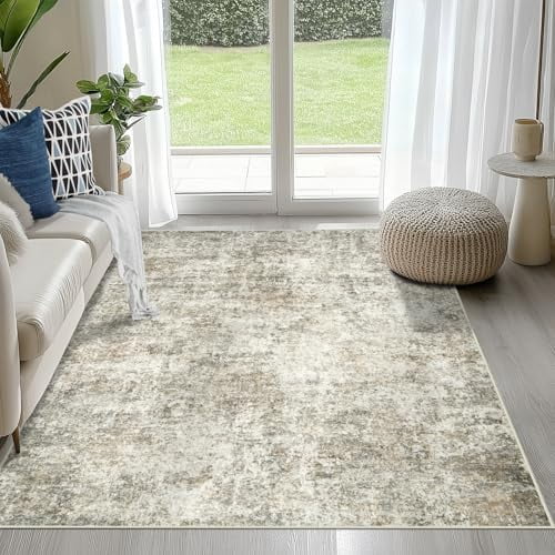 4x6 Area Rugs for Living Room Rug Washable: Abstract Rug for Dining ...