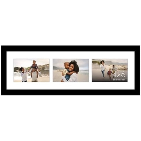 4x6 Collage Picture Frame with Shatter-Resistant Glass - Fits Three 4x6 ...