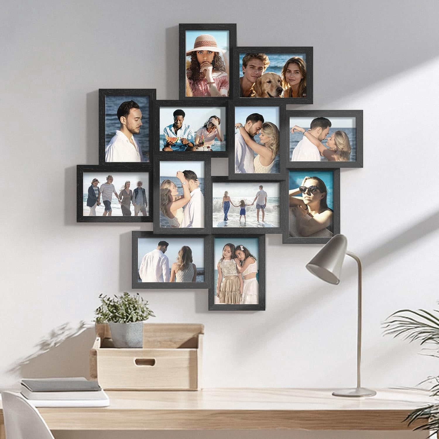 4x6 Collage Picture Frames, 12-Pack Solid Wood Photo Frame, Picture ...