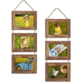 4x6 Collage Picture Frames Set of 2, Rustic Wooden Real Glass ...