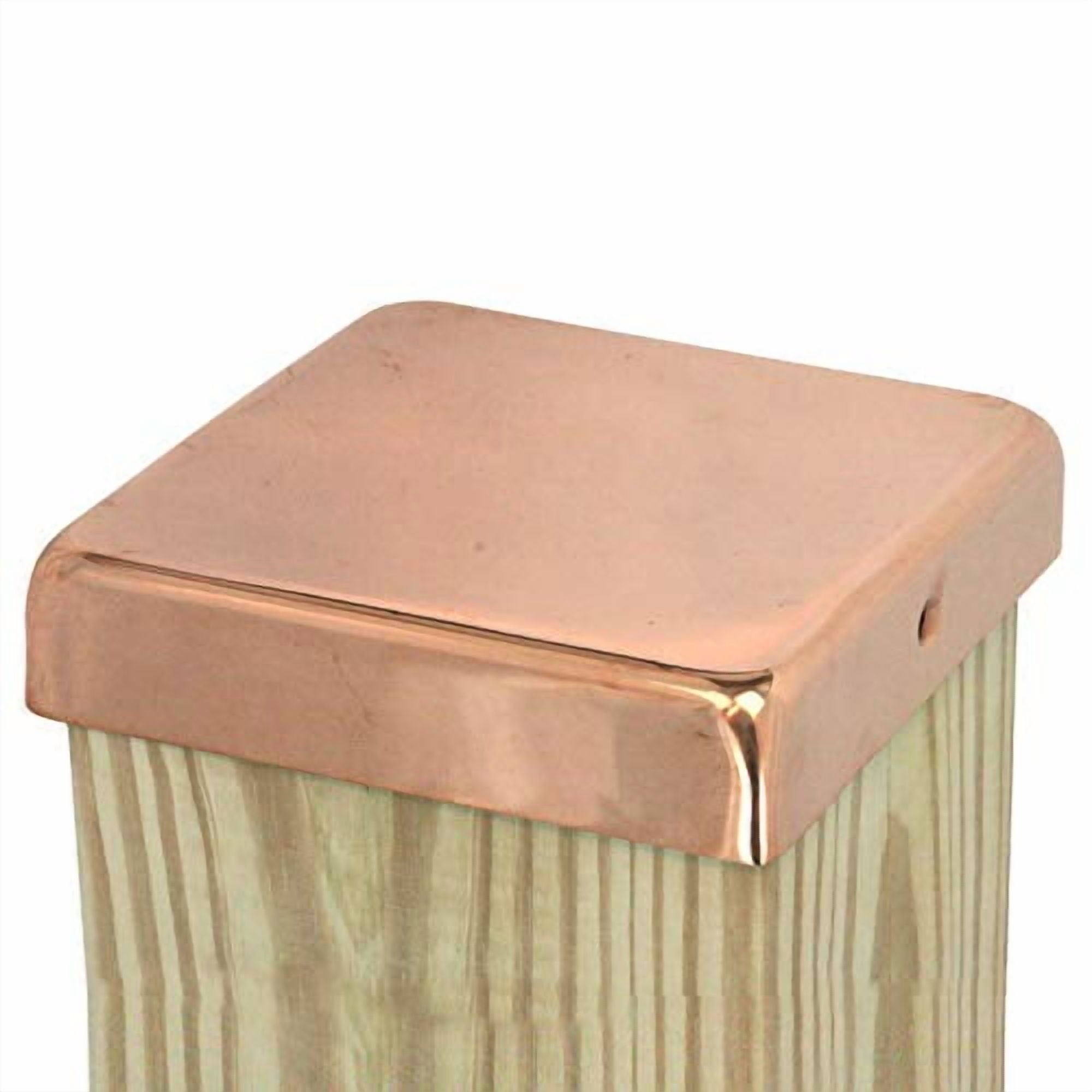 4x6 Copper Flat Top Post Caps (5-Pack) - Extended Lip - Solid Copper ...