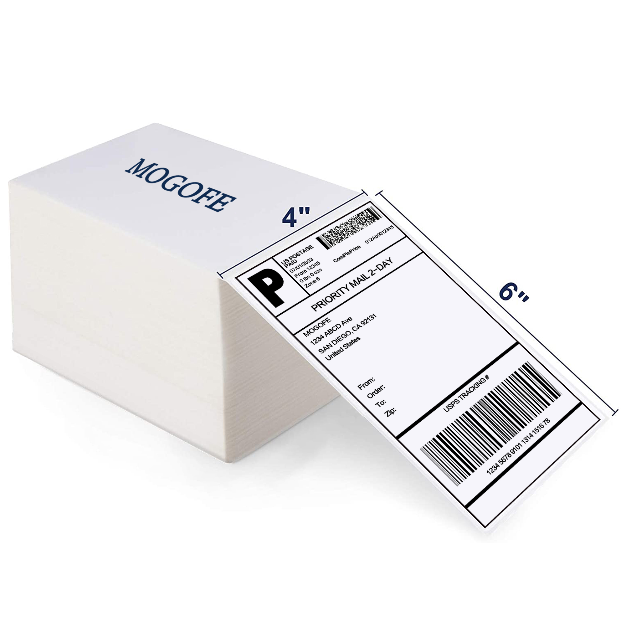 SUMACLIFE 4 x 6 inch Thermal Shipping Labels Roll Bundle, (250 Labels ...