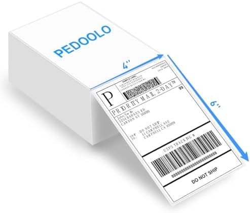4x6 Direct Thermal Shipping Labels,Pack of 500 Fanfold Labels of ...