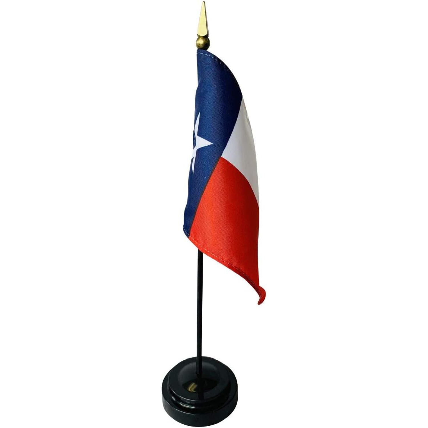 4x6 E-Gloss Texas Stick Flag w/U.S. Stick Flag & 2 Flag Plastic Table ...