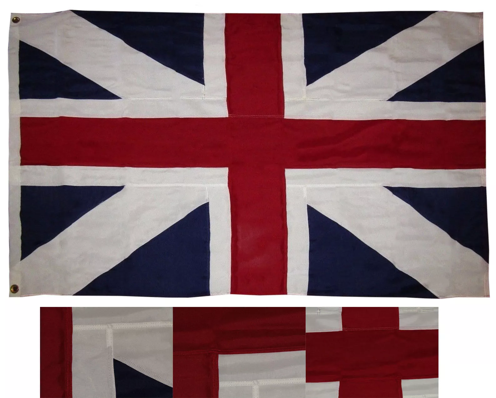 4x6 Embroidered UK Kings Colors Histroical 100% HAND SEWN COTTON Flag ...