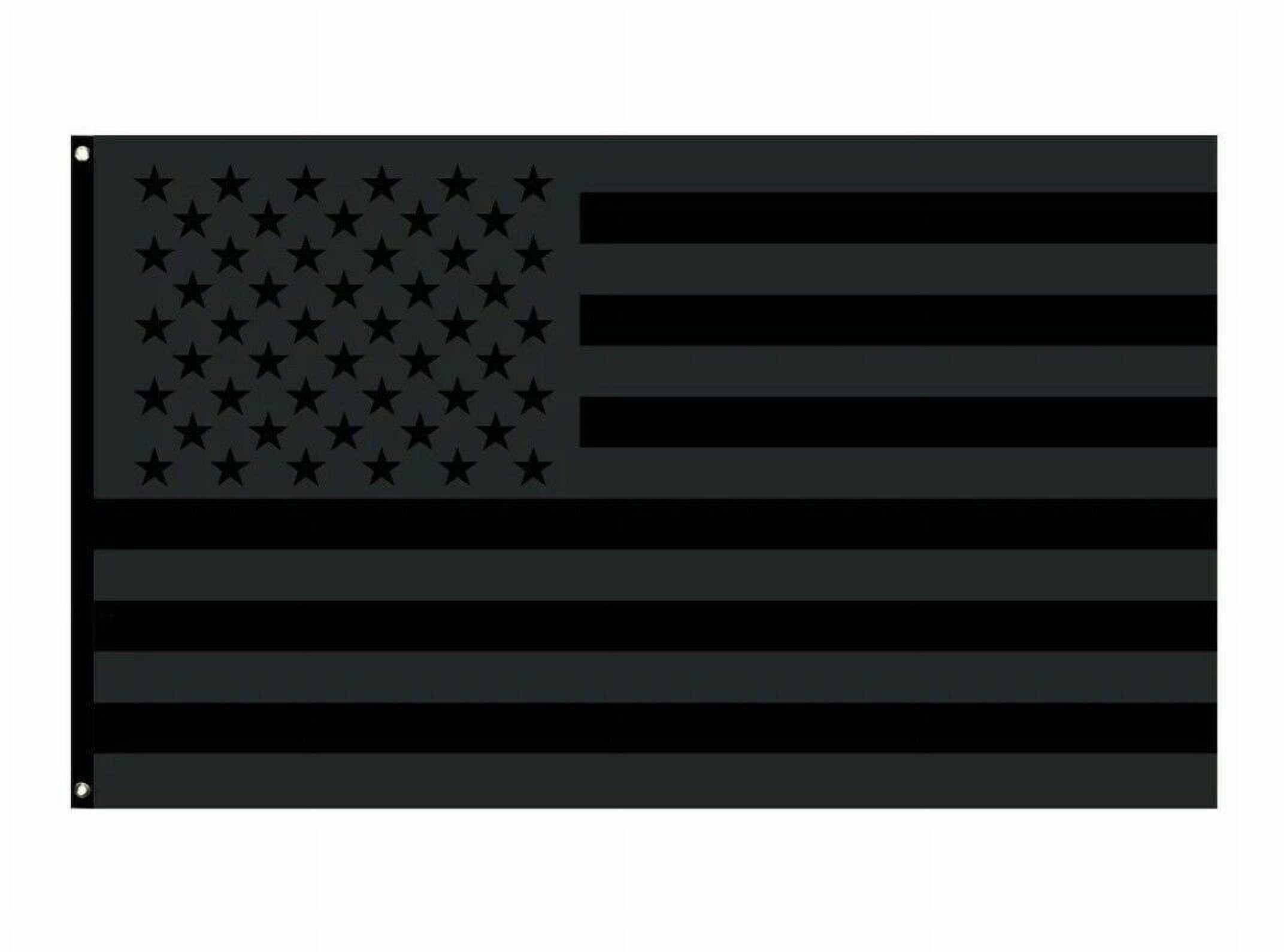 4x6 FT All Black American Flag US Black Flag Tactical Decor Blackout ...