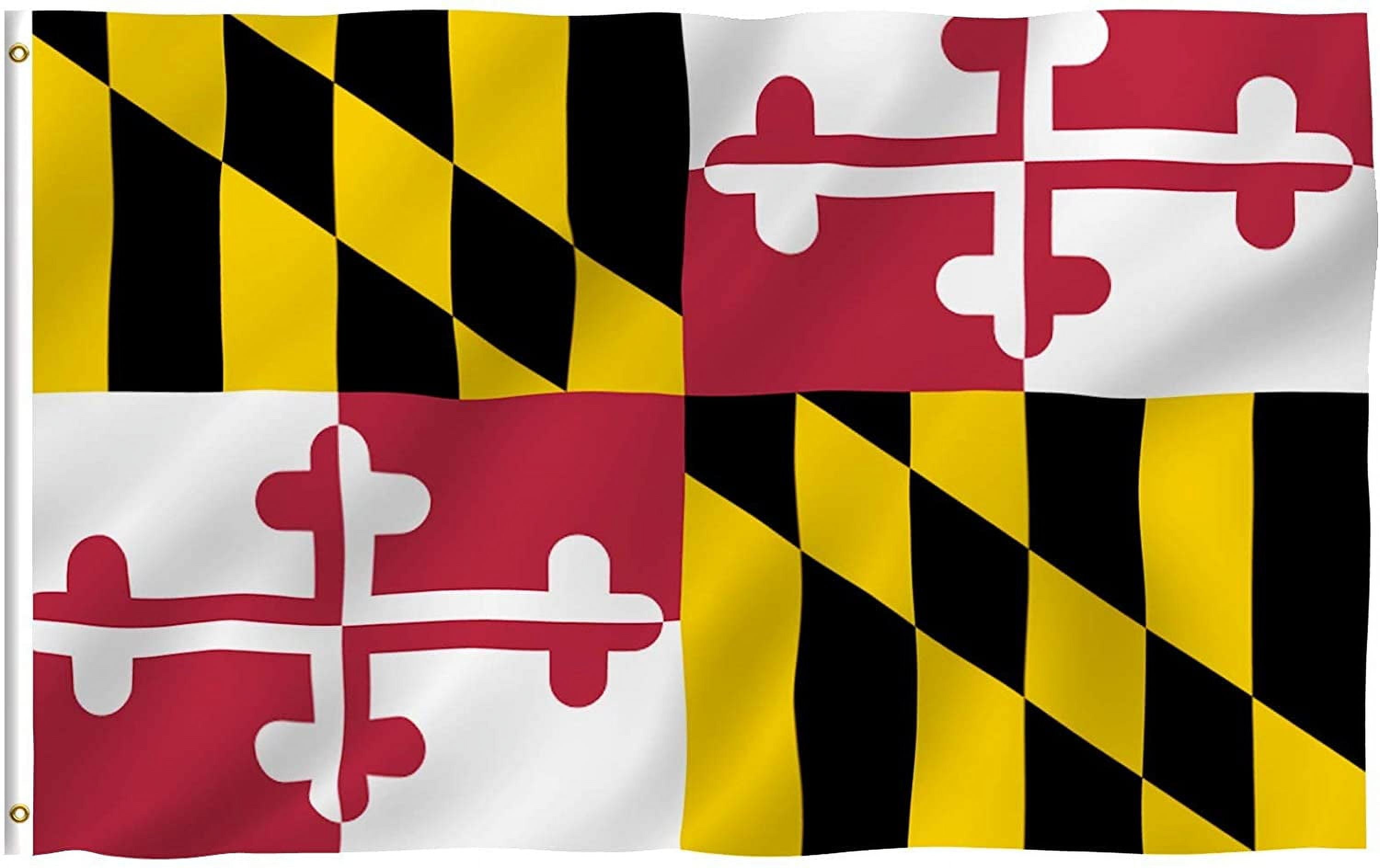 4x6 FT Maryland State Polyester Flag - Vivid Color and Fade proof ...