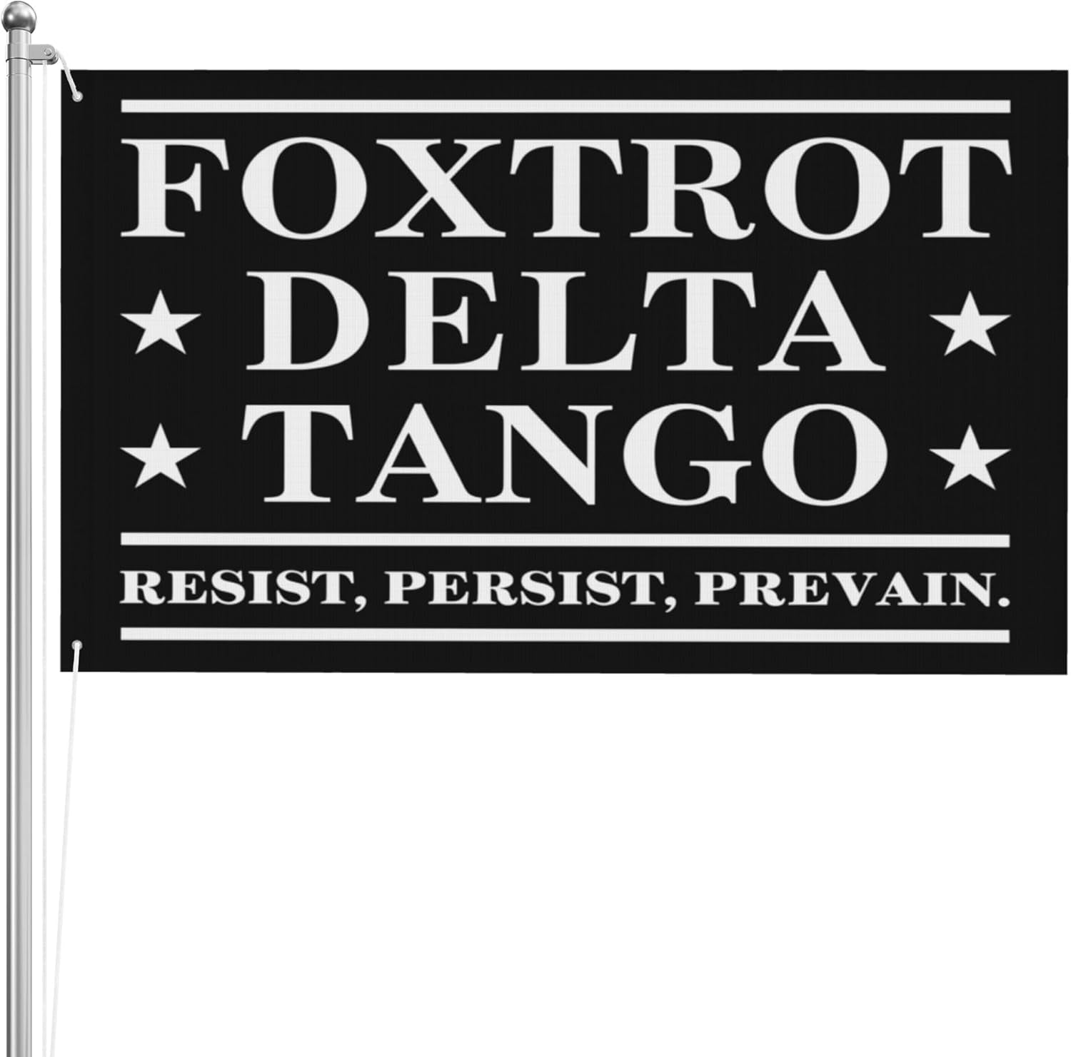 4x6 Feet Foxtrot Delta Tango FDT Flag Resist Persist Prevail Flags for ...