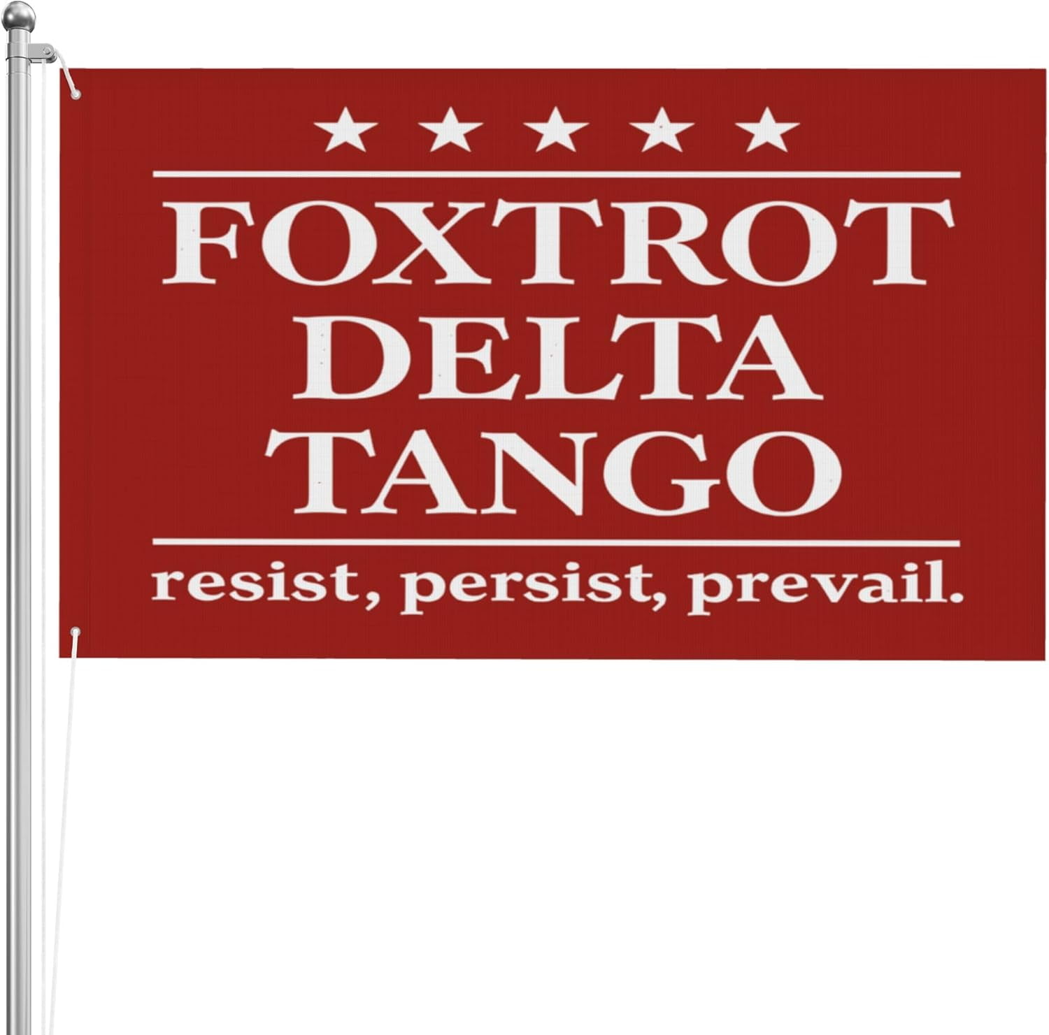 4x6 Feet Foxtrot Delta Tango FDT Flag Resist Persist Prevail Flags for ...