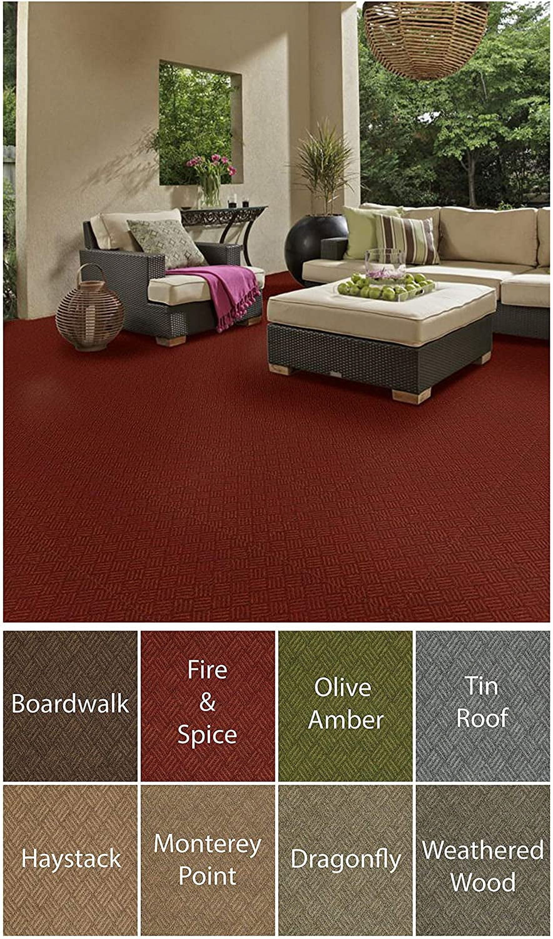 4x6' Fire and Spice - Indoor Outdoor Area Rug Carpet Runners with a ...