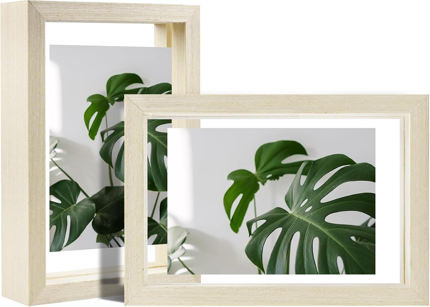 4x6 Floating Frames Set of 2, Double Plexiglass Picture Frame, Made of ...