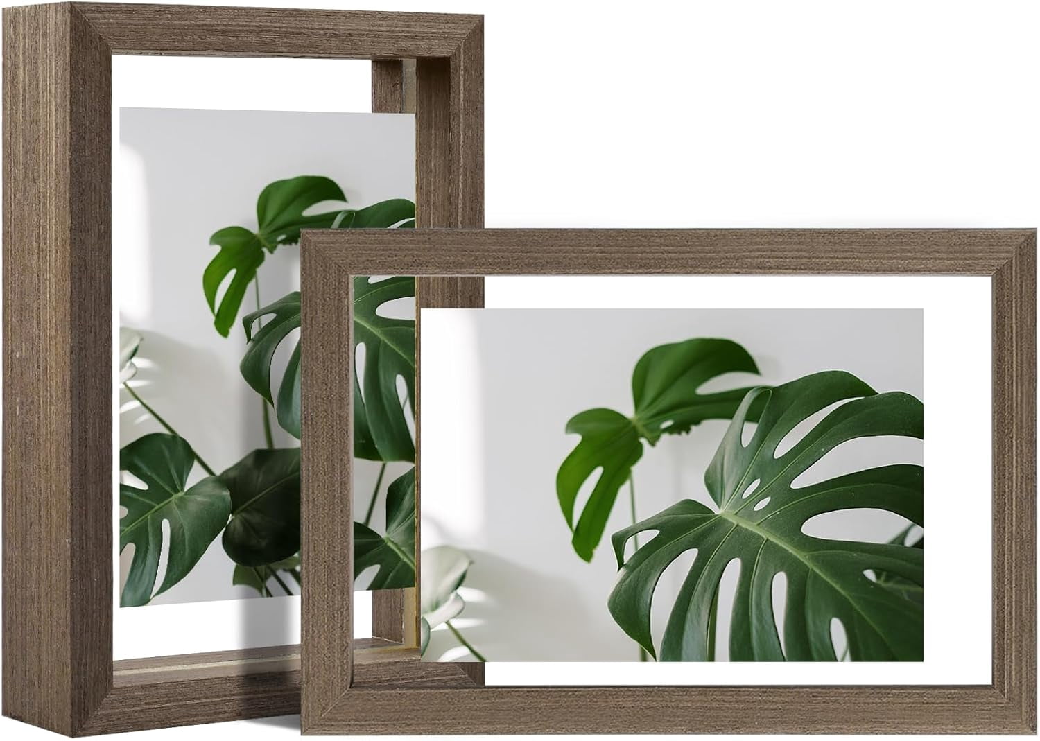4x6 Floating Frames Set of 2, Double Plexiglass Picture Frame, Made of ...