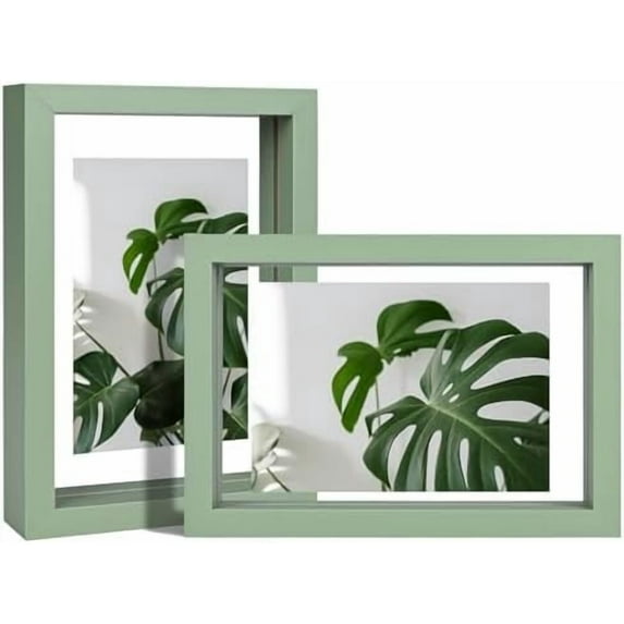 4x6 Floating Frames Set of 2, Double Plexiglass Picture Frame, Made of ...