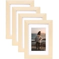 4x6 Frame White Oak, Solid Wood 4 x 6 Picture Frame with Acrylic ...
