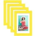4x6 Frame Yellow, Solid Wood 4 x 6 Picture Frame with Acrylic ...
