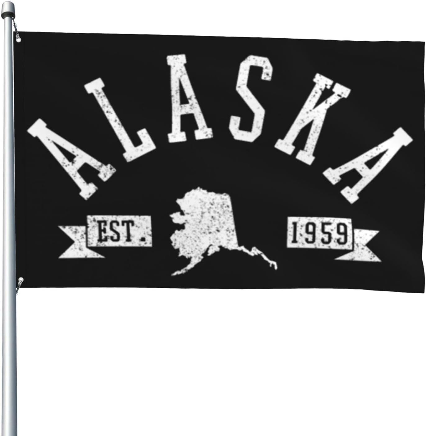4x6 Ft Garden flag Alaska Est. 1959 State Map Souvenir Gift Flag ...