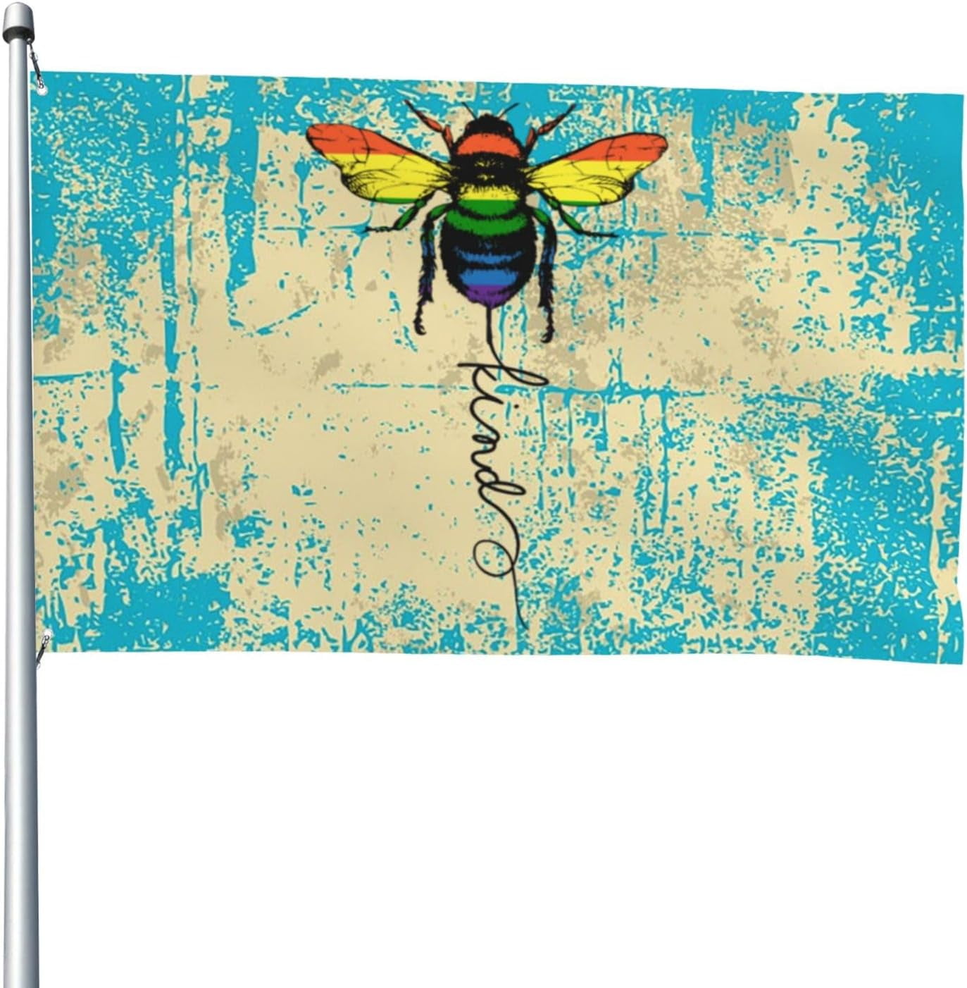 4x6 Ft Garden flag Bee Kind Lgbt Flag American flag Funny House Outdoor ...