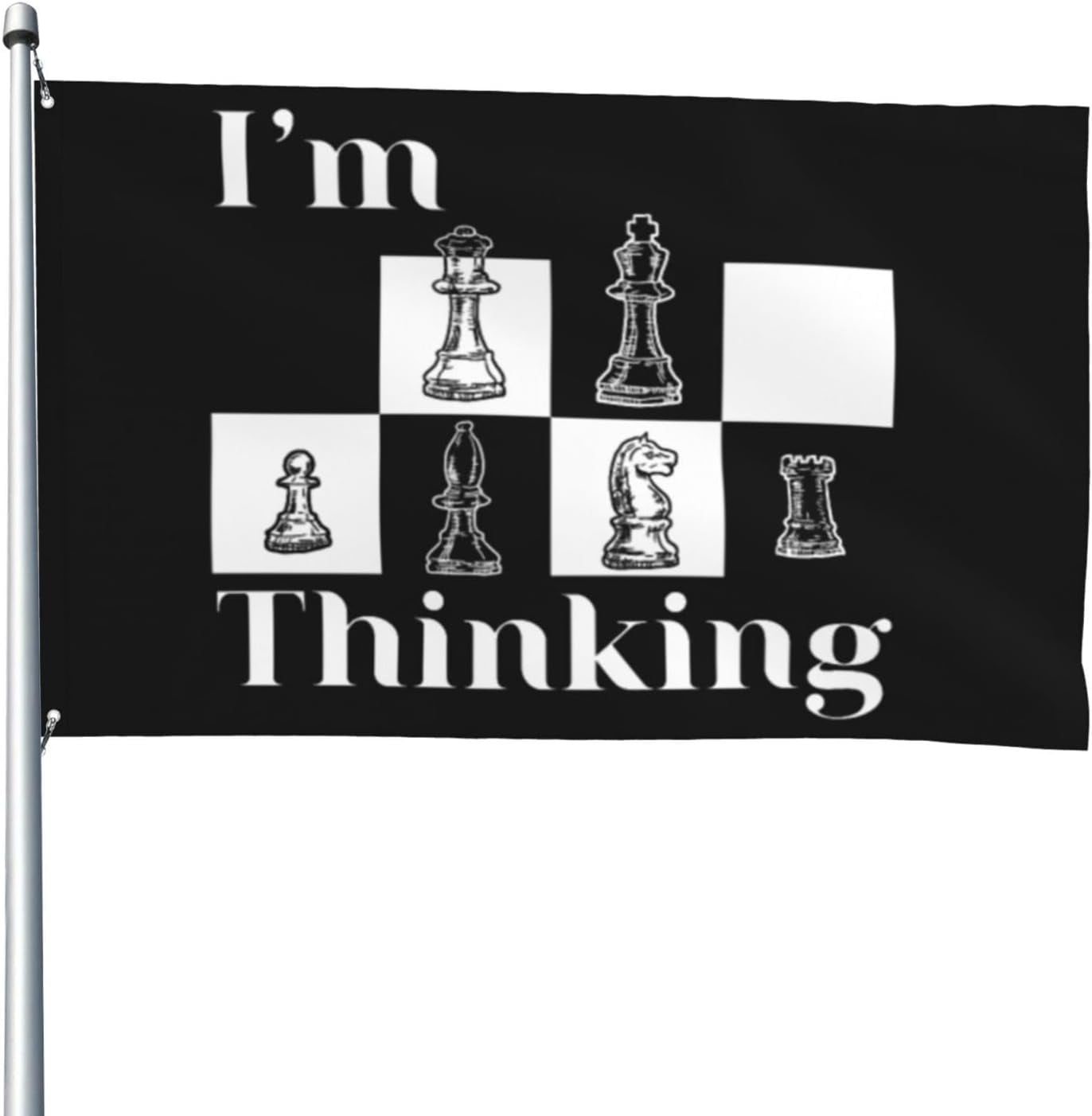 4x6 Ft Garden flag Chess Player I'm Thinking Strategy Board Game Flag ...