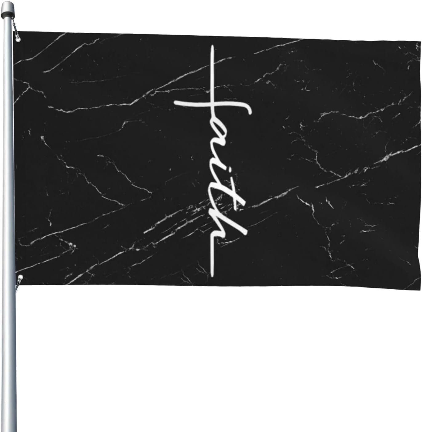 4x6 Ft Garden flag Faith Cross Script Christian Jesus Flag American ...