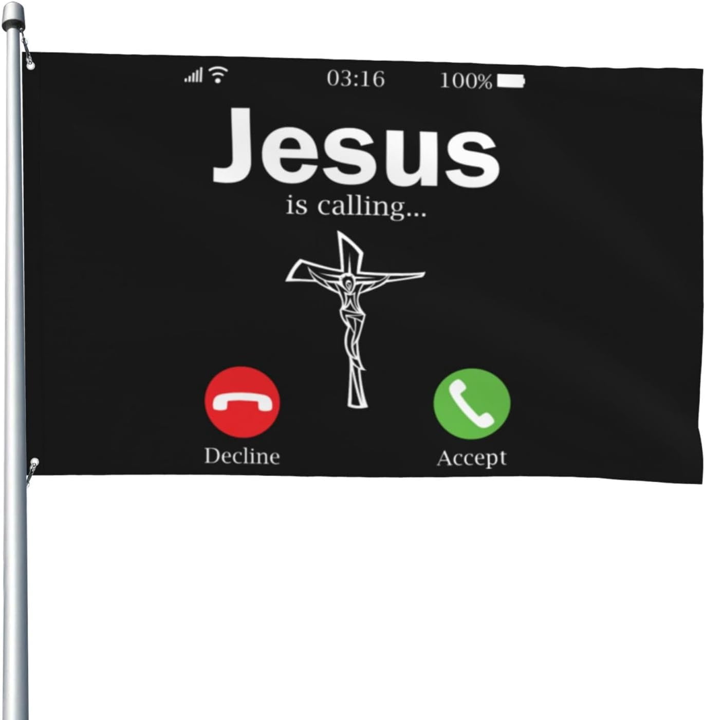 4x6 Ft Garden flag Jesus Is calling Flag American flag Funny House ...