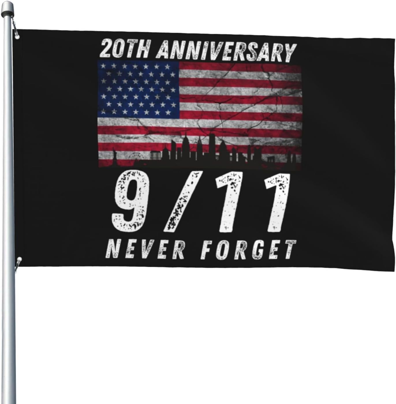4x6 Ft Garden flag Never Forget 9 11 20th Anniversary Patroit Day Flag ...