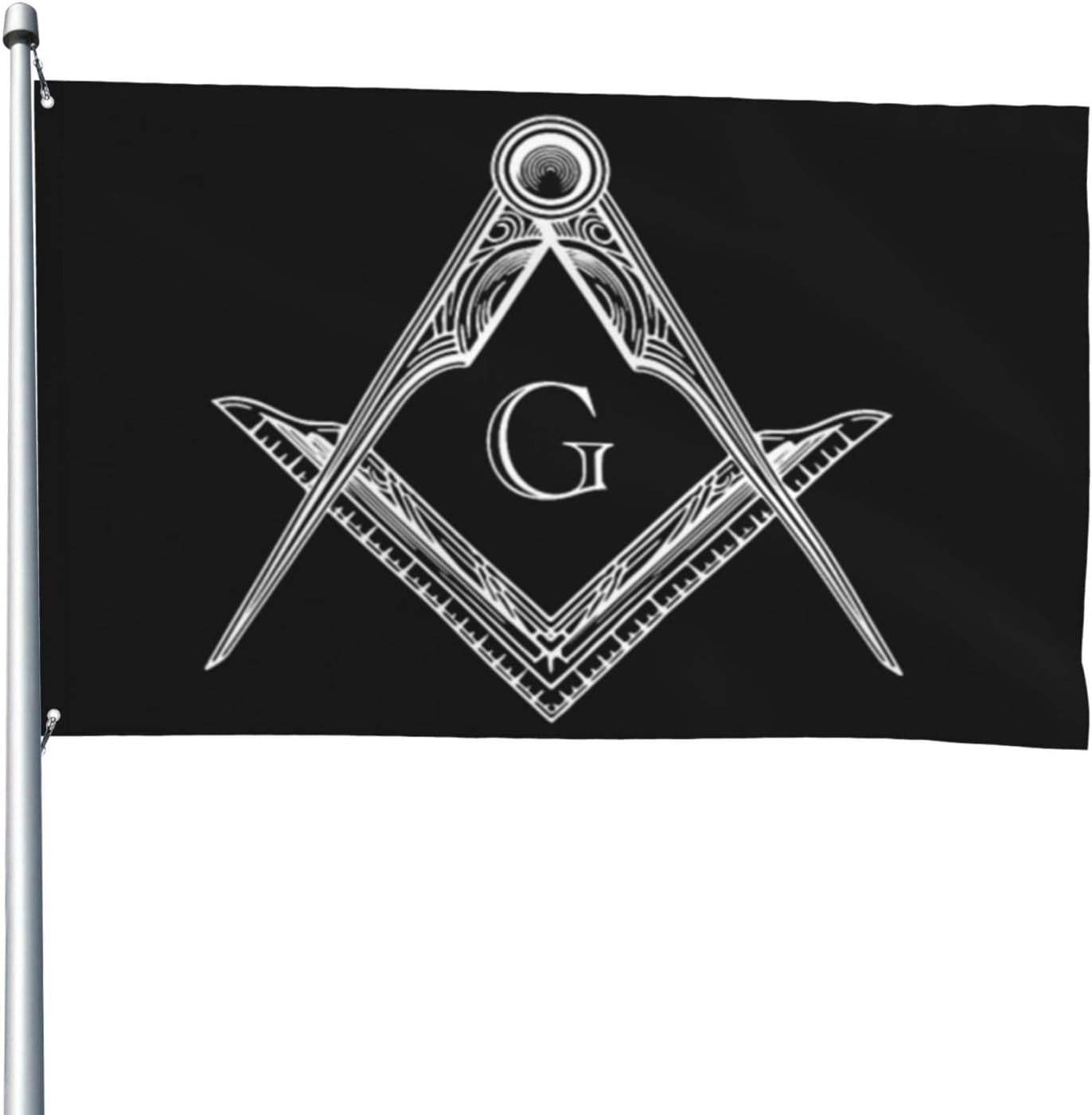 4x6 Ft Garden flag Square Compass G Lodge Masonic Flag American flag ...