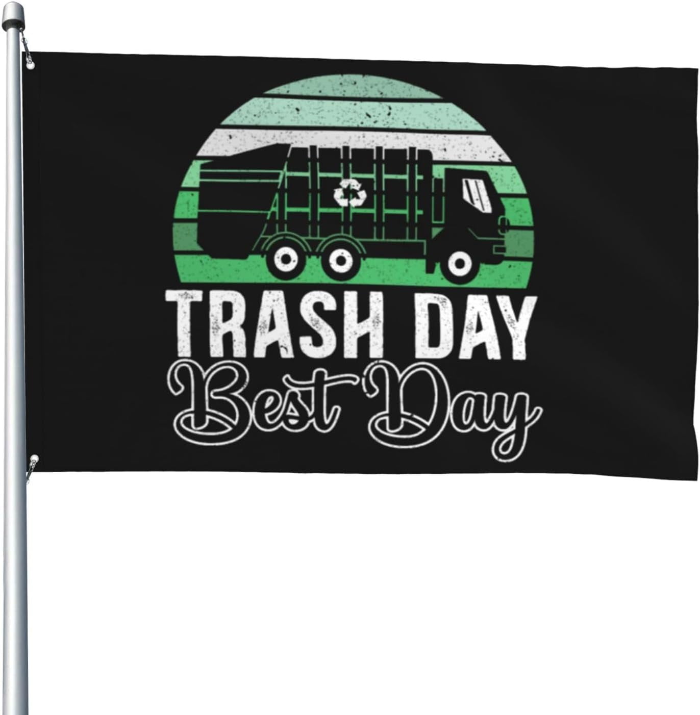 4x6 Ft Garden flag Trash Day Best Day Waste Management Garbage Truck ...