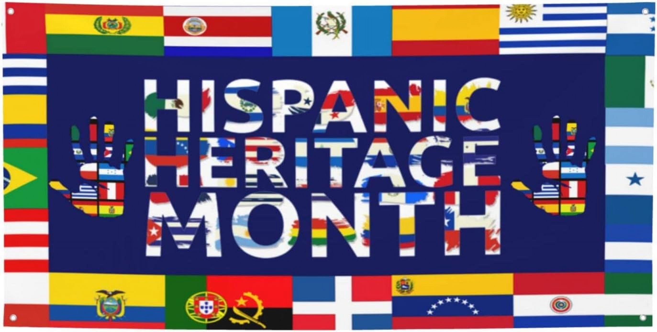 4x6 Ft Hispanic Heritage Month Banner Banner Flags Celebrate Hispanic ...
