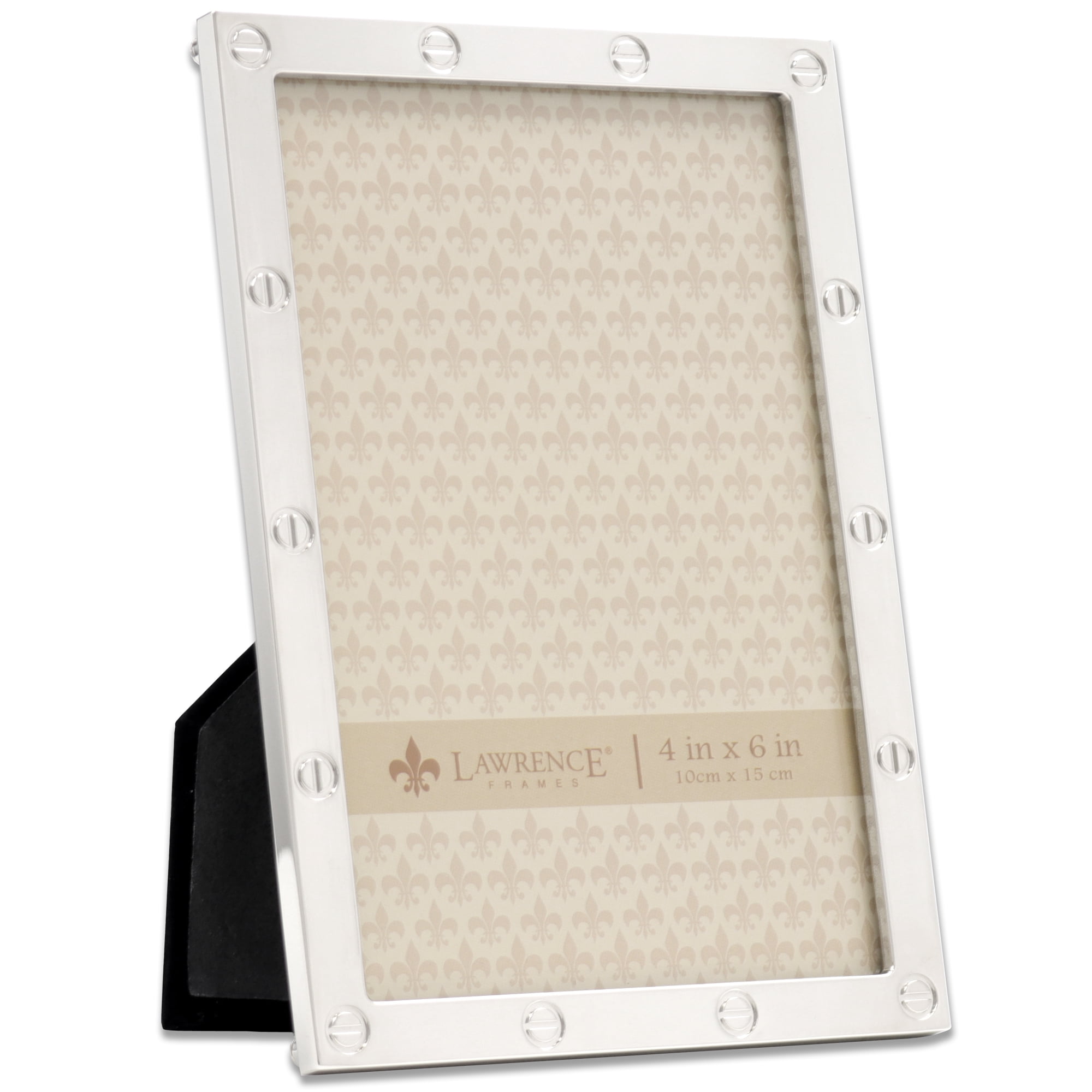 4x6 High Quality Polished Silver Cast Metal Picture Frame - Screw Head ...