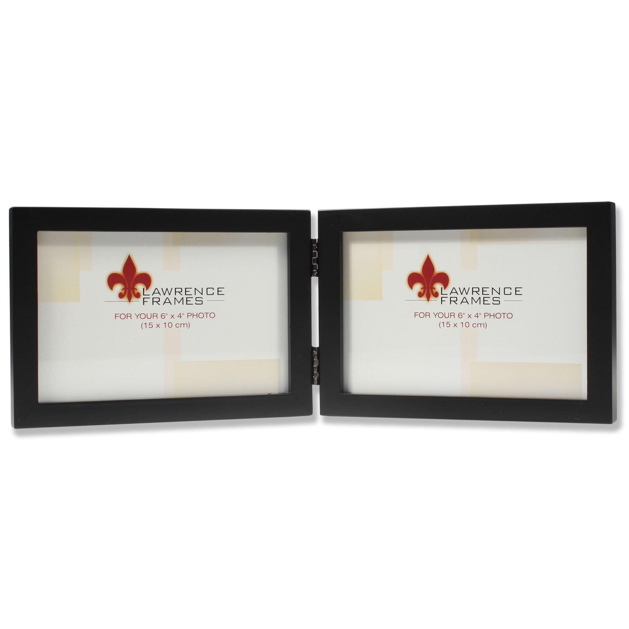 4x6 Hinged Double (Horizontal) Black Wood Picture Frame - Gallery ...