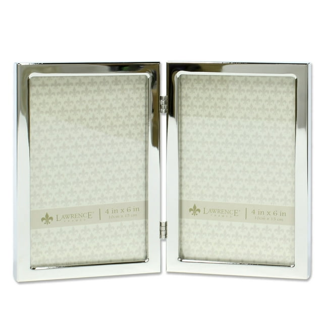 4x6 Hinged Double Silver Standard Metal Picture Frame - Walmart.com
