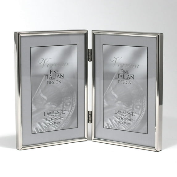 4x6 Hinged Double Simply Silver Metal Picture Frame - Walmart.com
