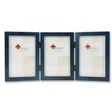 4x6 Hinged Triple Blue Wood Picture Frame - Gallery Collection ...