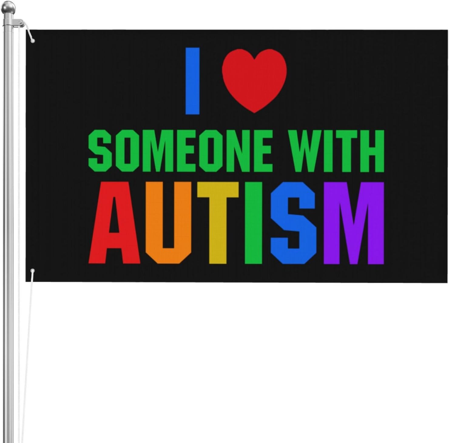 4x6 I Love Someone With Autism Flag Double Sided Autism Awareness Month ...