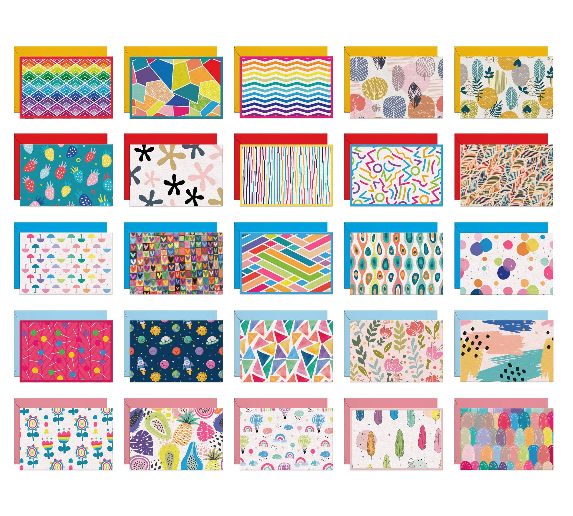 4x6 Inch Blank Note Card Set with Envelopes and Seals, 50 Count ...