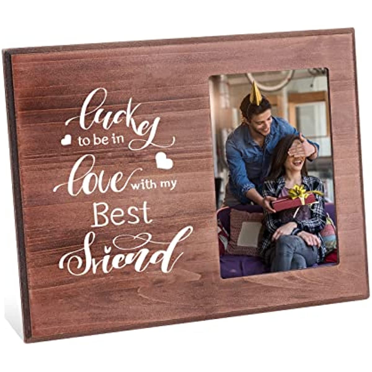 4x6 Inch Photo Frame with Lucky to be in Love with My Best Friend ...