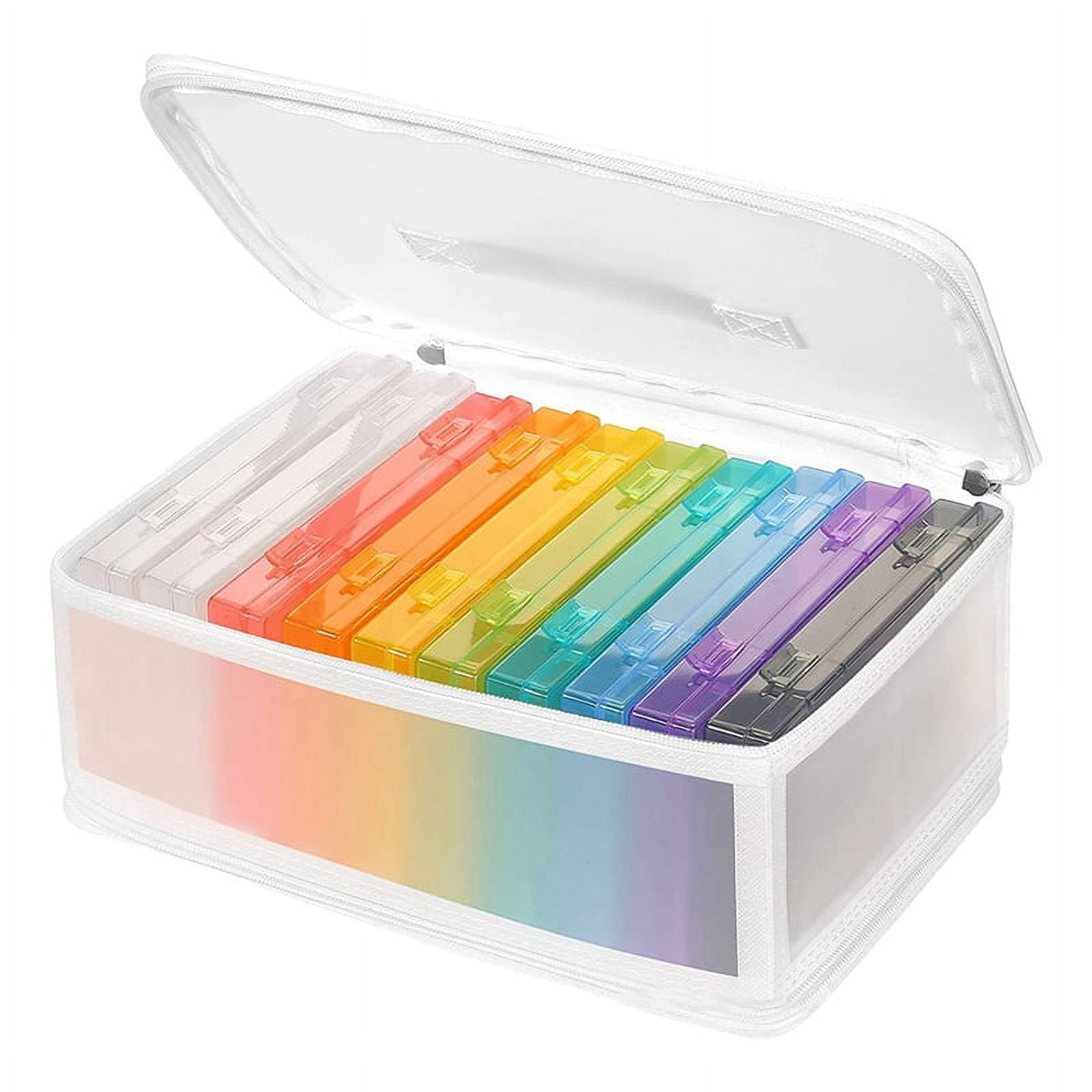 4x6 Inch Photo Storage Boxes Photo Case with Handle, 10 Inner Plastic ...