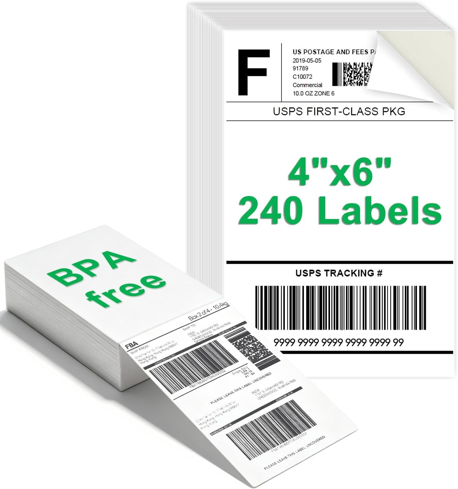 4x6 Inch Shipping Label Paper, Direct Thermal Label, Self-Adhesive ...