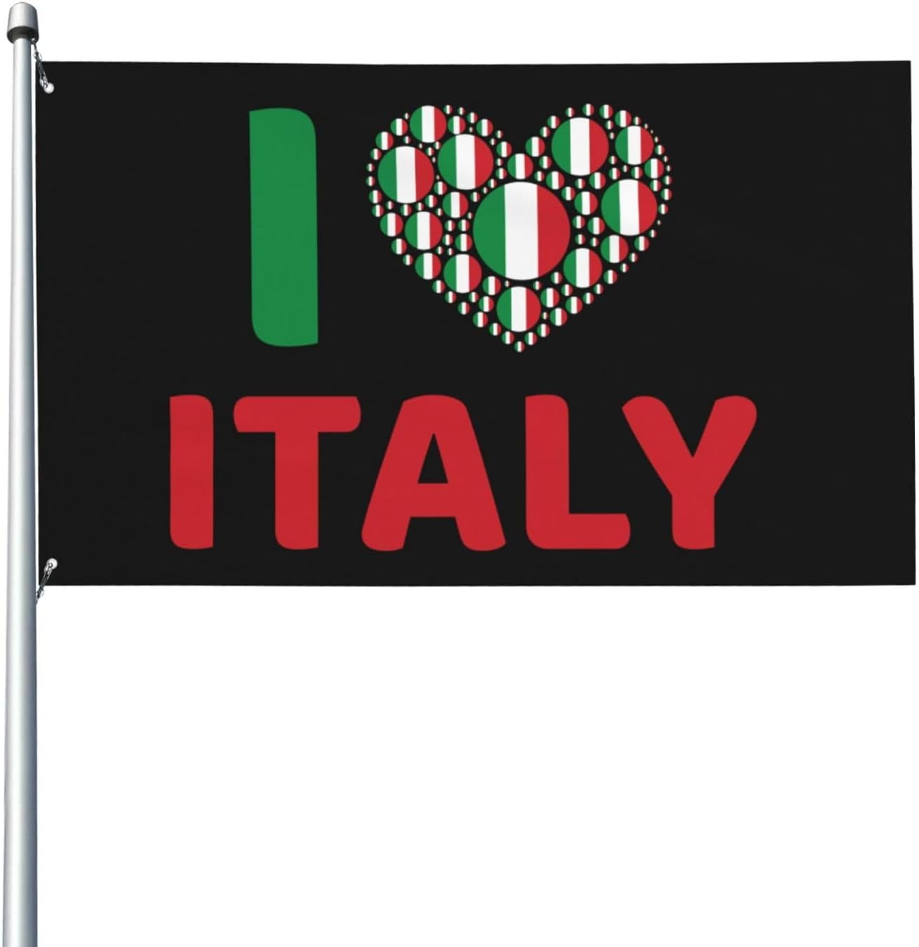 4x6 Italian Flag Banner – I Love Italy Design for Celebrations and ...