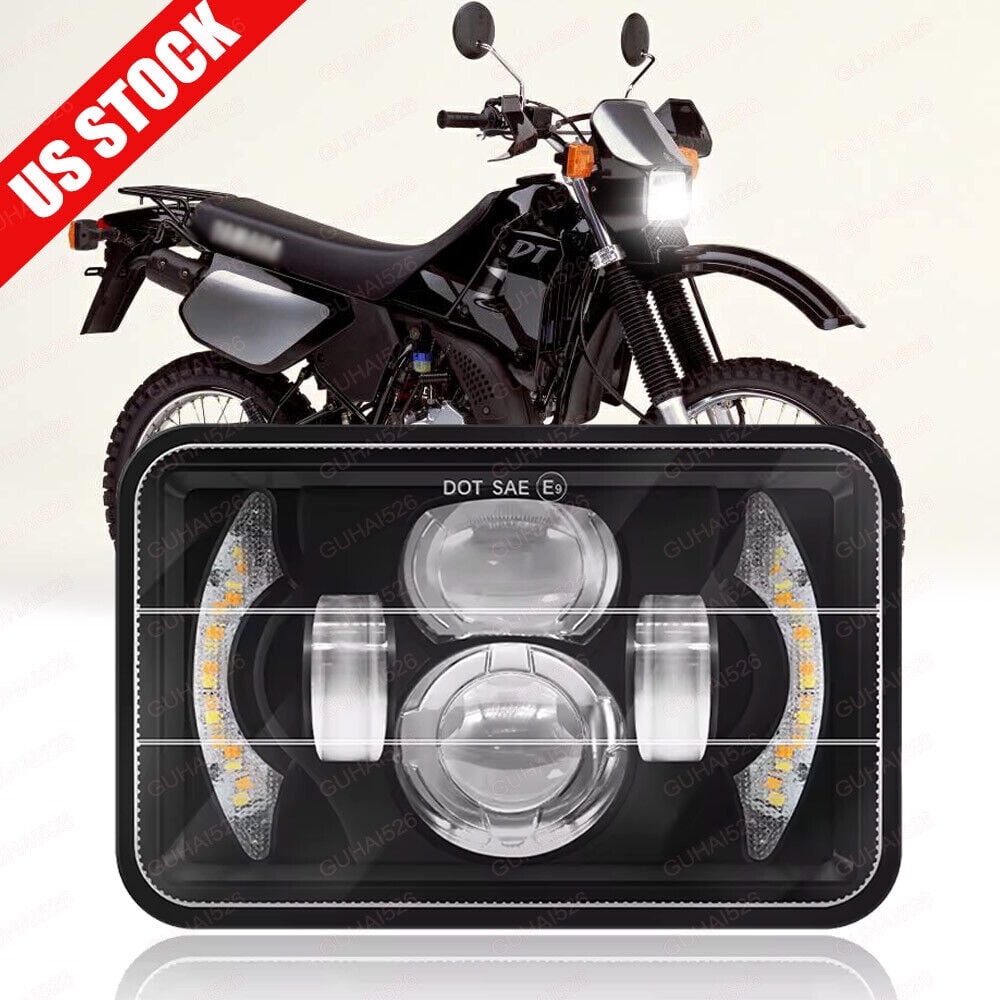 4x6" LED Headlight Halo Projector Hi-Lo Sealed Beam For YAMAHA TW200 DT ...