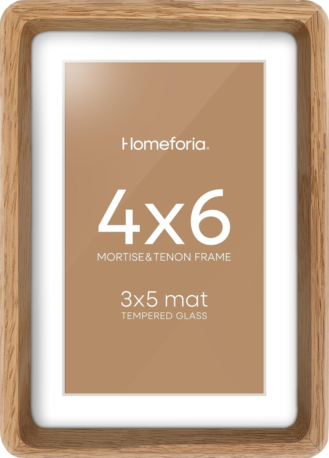 4x6 Mortise & Tenon Oak Picture Frame, High End 4x6 Frames for Wall or ...