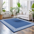 4x6 Navy Blue Vintage Area Rug for Living Room, Washable Non Slip Low ...