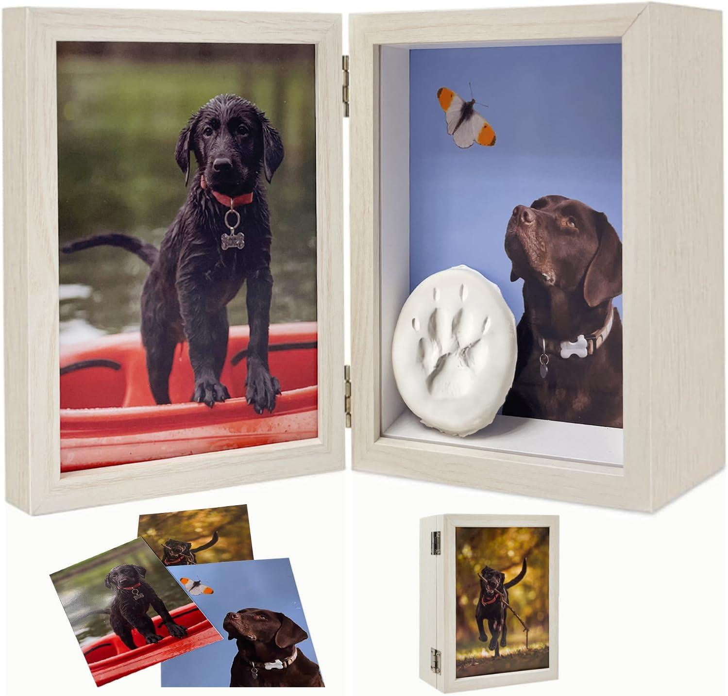 4x6 Pet Memorial Picture Frame Shadow Box for Dogs and Cats Frame ...