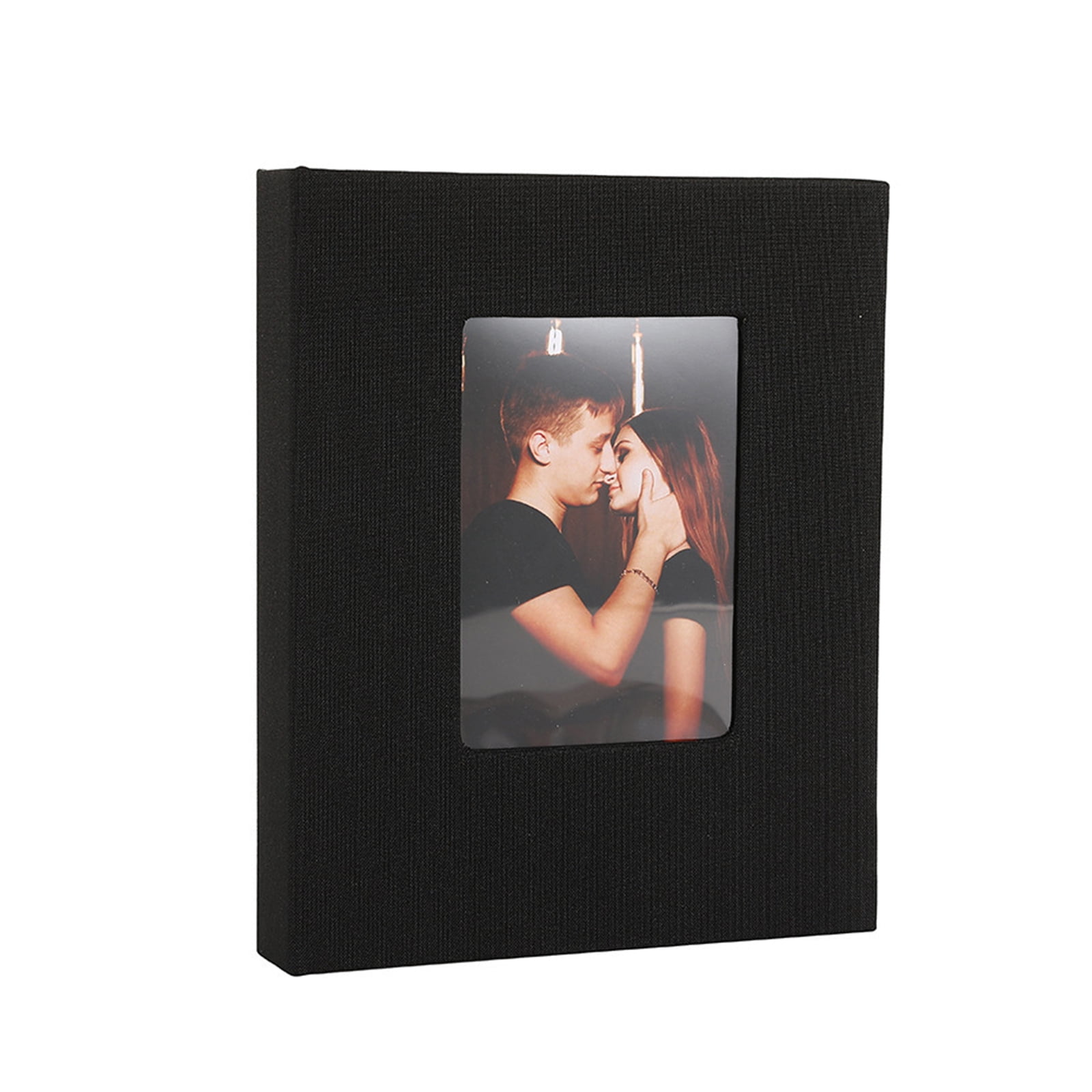 4x6 Photo Album With Front Window And Clear Page Holds 144 Photos Linen ...