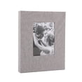 4x6 Photo Album With Front Window And Clear Page Holds 144 Photos Linen ...