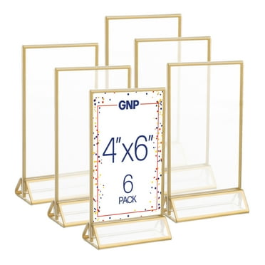 Double-sided Standing Picture Frame, 10Pcs Pedestal Display Vertical ...