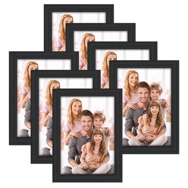 Set of 12, 4x6 Black Picture Frames, Horizontal and Vertical Display ...