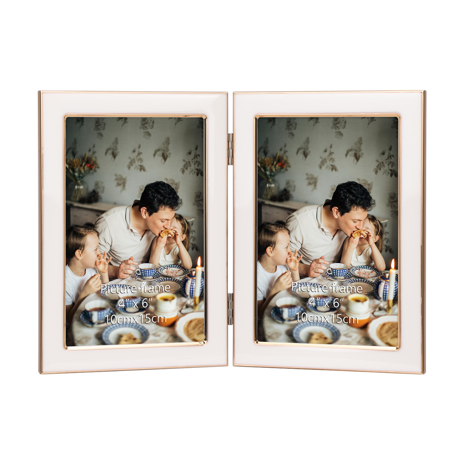 Walnut Wood Double 4x6 Matted Picture Frame - Walmart.com
