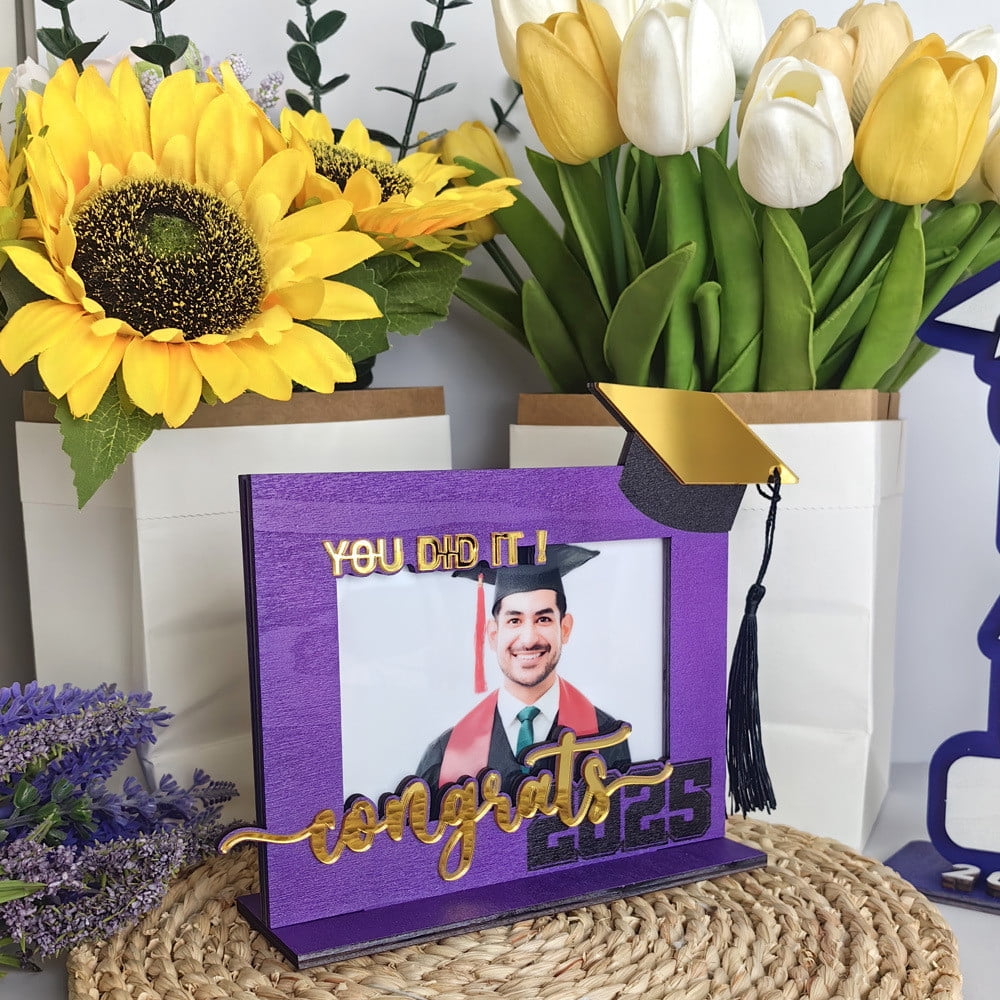 4x6 Picture Frame Graduation Decorations Class of 2025, You did it ...