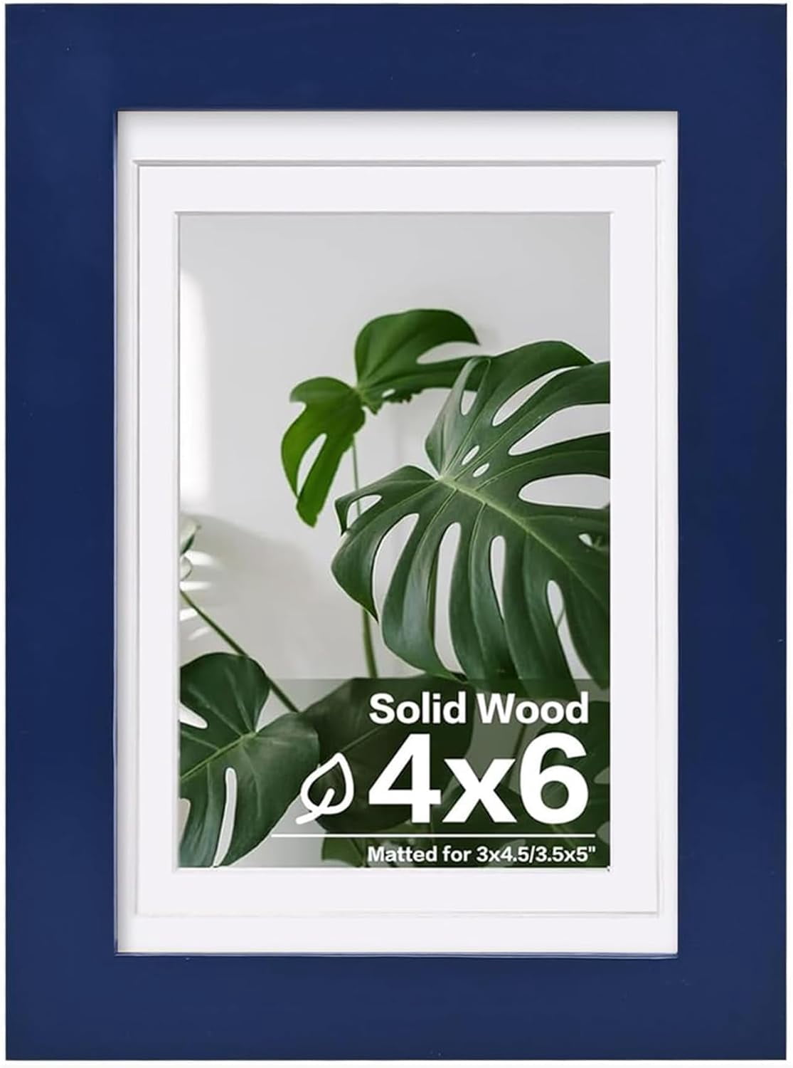 4x6 Picture Frame Made of Solid Wood, Covered by Plexiglass Display ...